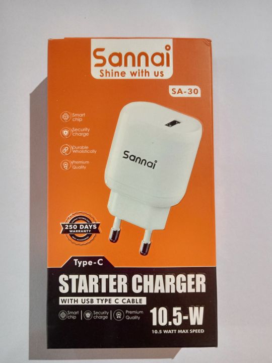 Sannai starter charger SA-30 10.5-W Type-C | Daraz.com.bd