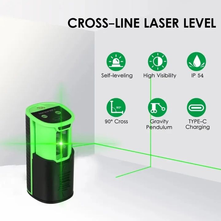 Cross Line Self-leveling Laser Level with Vertical Beam Spread Covers ...