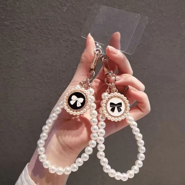 1Pc Camellia Pearl Mobile DYM Charm keychain Chain Girl Woman Cell ...