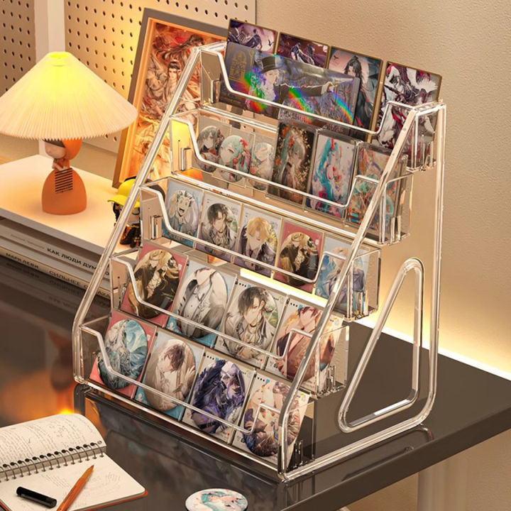 Bar display rack, stepped display desktop, acrylic small card color ...
