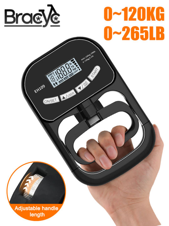 265 Lbs Digital Hand Dynamometer Grips Strength Trainer Electronic ...