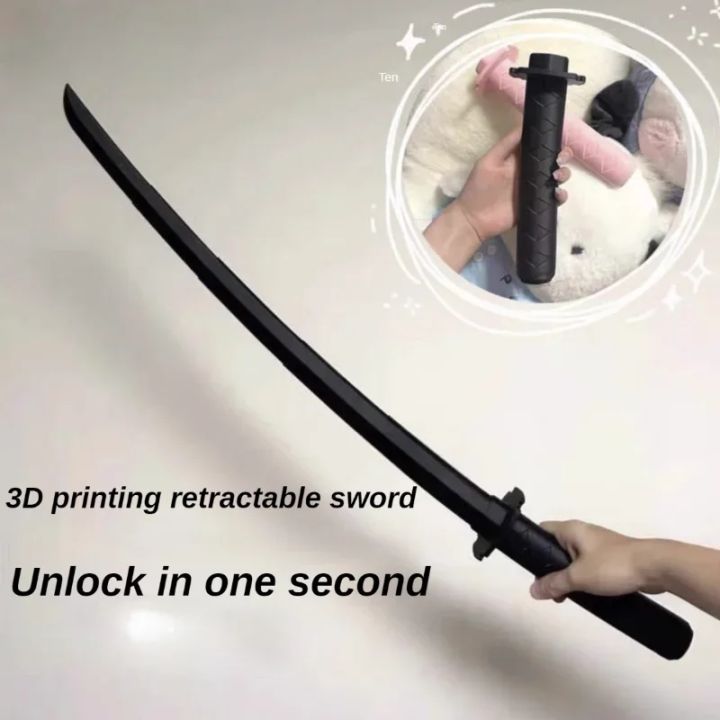 3D Gravity Knife Retractable Katana Portable Decompression Creative ...