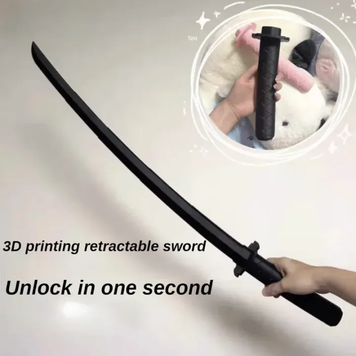 3D Gravity Knife Retractable Katana Portable Decompression Creative ...