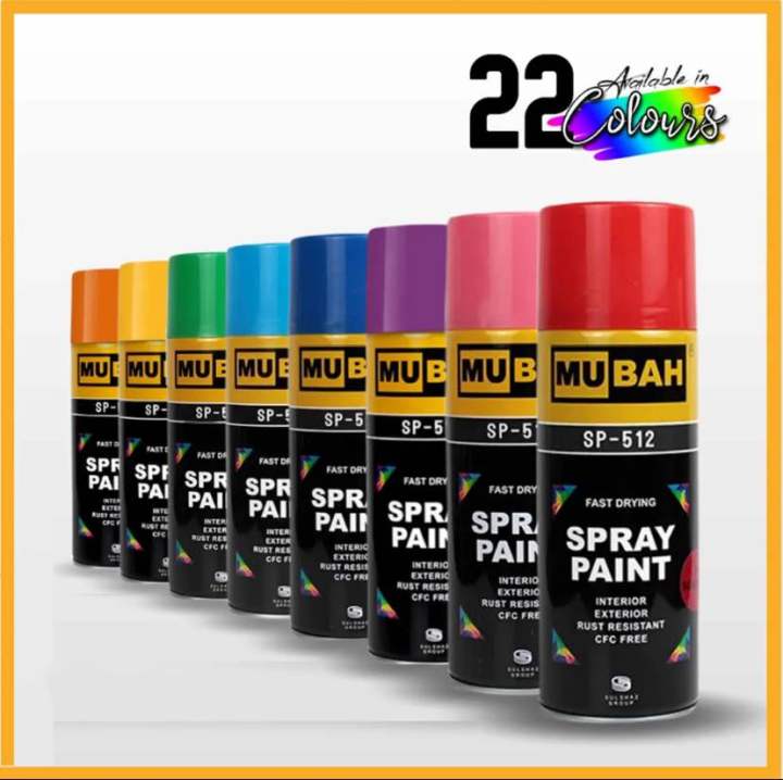 Mubah Spray Paint All Colours Available in WholeSale Chat Now | Daraz.pk