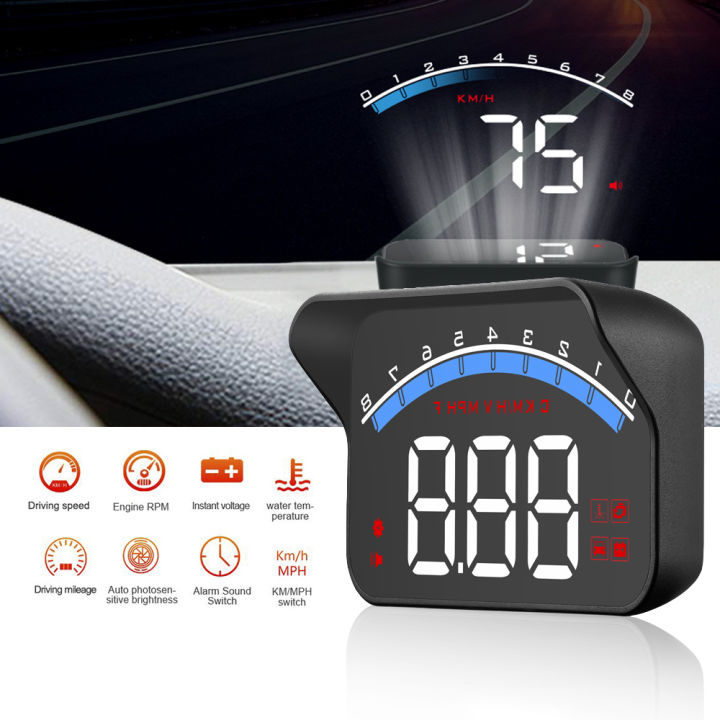 Big Fonts Y03 Speedometer USB HUD Car Head Up Display Digital Gauge ...