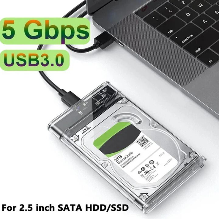 USB3.0 External HDD Case 5Gbps 2.5 Inch Transparent Hard Disk Case Hard ...