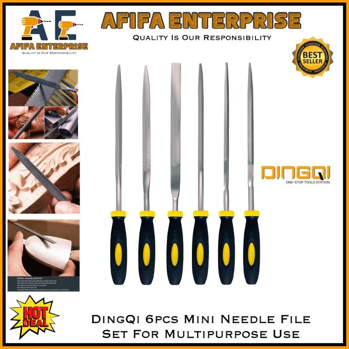 DingQi 6pcs Mini Needle File Set 6inch(150mm) For Multipurpose Uses ...