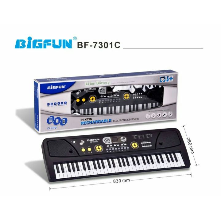 Bigfun BF-7301C 61 Keys Portable Keyboard Piano, Black | Daraz.com.np