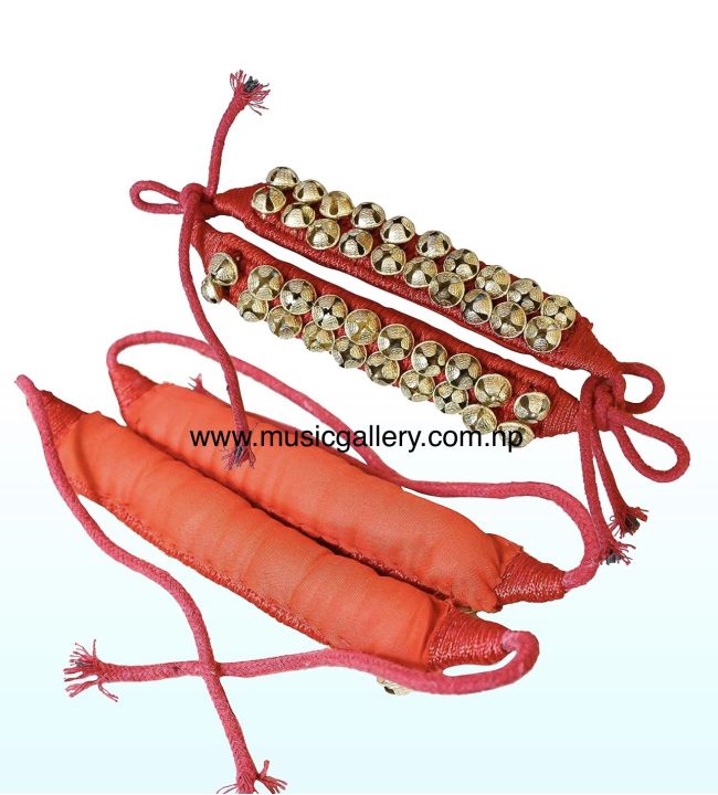 Ankle bells Bharatnatyam Ghungroo Musical Instrument(Red Padded 2 Row ...