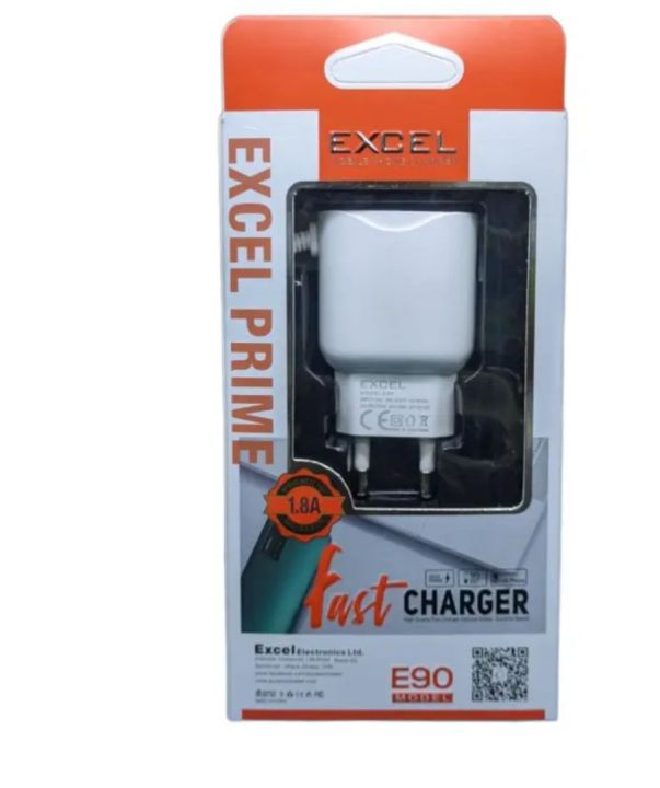 Excel Prime 1.8A E90 Micro USB Fast Charger with extra USB port Quick ...