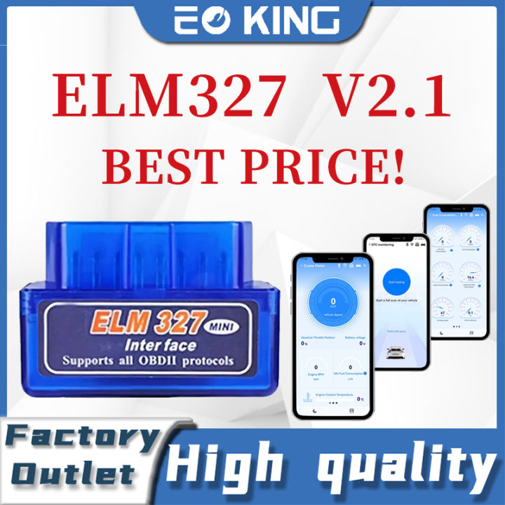 Mini ELM327 OBD V2.1 OBD2 Bluetooth Auto Scanner Car Tester Diagnostic ...