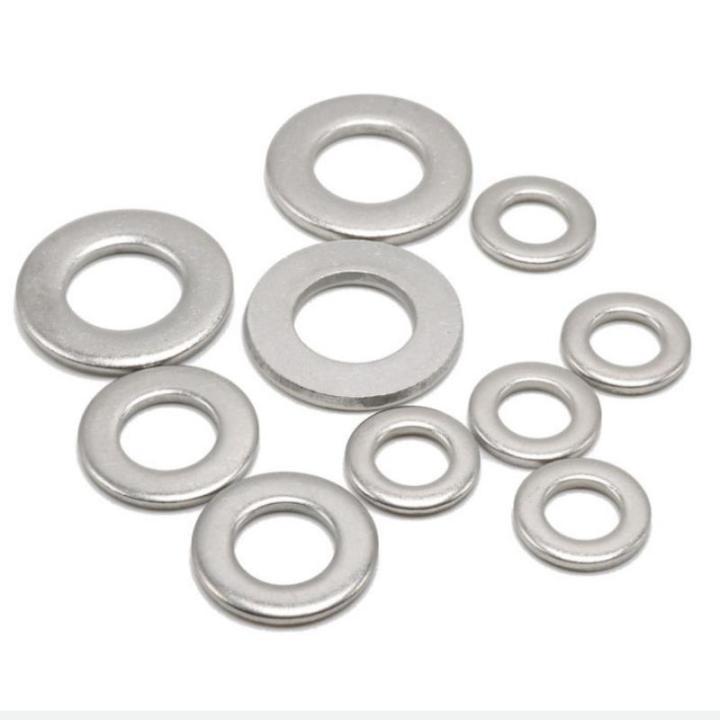 2-100PCS Flat Washer Plain Gasket Ring Spacer DIN125 A4-80 316 ...