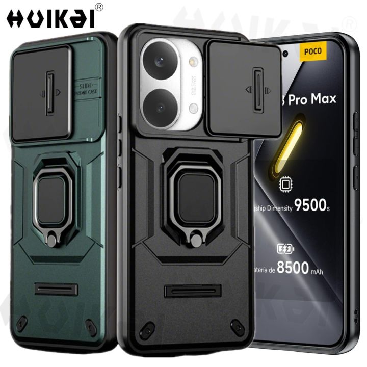 For Poco X8 Pro Max 5G Poco X8 Pro Slide Camera Case Ring Holder Stand ...