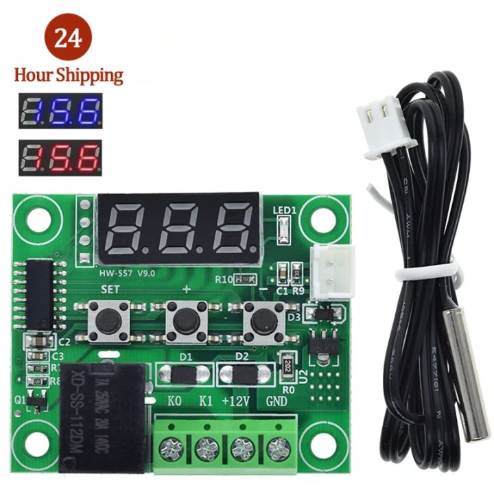 1PCS W1209 DC 12V heat cool temp thermostat temperature control switch temperature controller ...