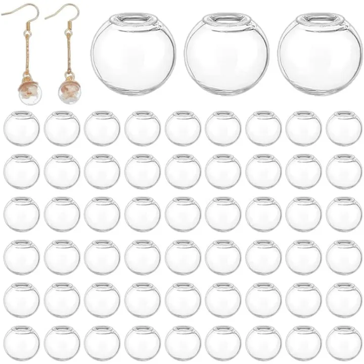 200pcs Mini Glass Globes 10mm Glass Ball Bottle Small Orbs Ball Glass ...