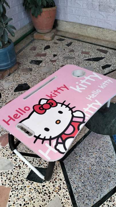 Multi-Purpose FoldableDesign may vary Printed Study Table with Cup ...