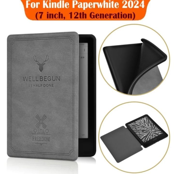 New For kindle paperwhite 12th generation case 2024 Magnetic Smart ...