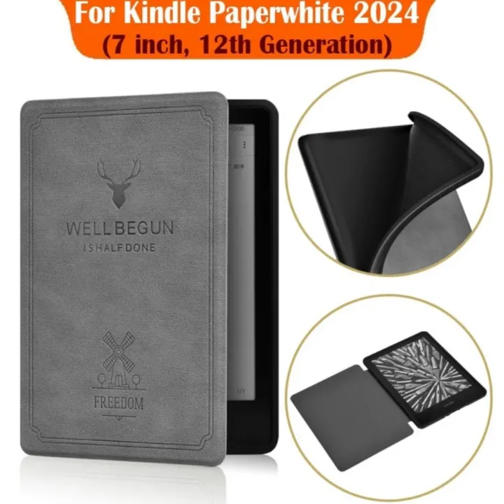 New For kindle paperwhite 12th generation case 2024 Magnetic Smart ...