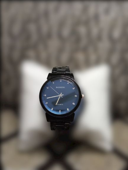 Chain Watch For Men's | White Dial | Black Chain | Daraz.pk