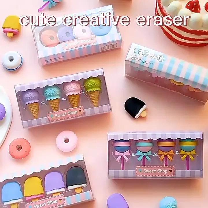 Cute Fancy Eraser For Girls Boys - Art Eraser Set - Cute Fancy Eraser ...