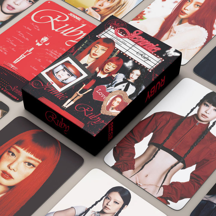 55Pcs/Box Kpop RUBY LIKE JENNIE SOLO Lomo Card New Ablum HD Photo Print ...