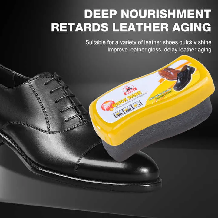 Travel Shoe shiner instant Shoe boot Shine spong quick shoe polish for ...