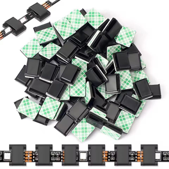 50pcs Self-adhesive Fiber Optic Cable Clips Mounting Base. Electrical ...