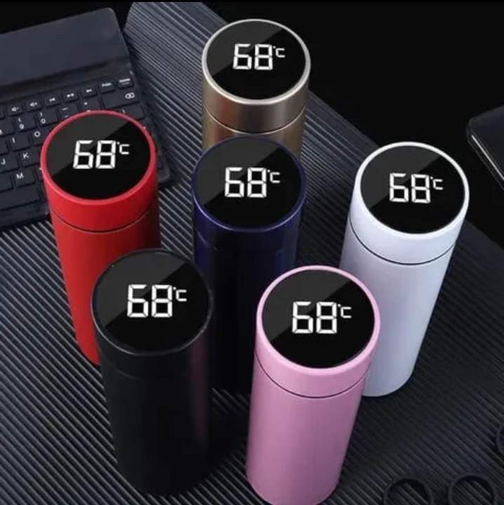 Digital Thermos Bottle 500ml Vacuum Flasks Led Digital Temperature ...