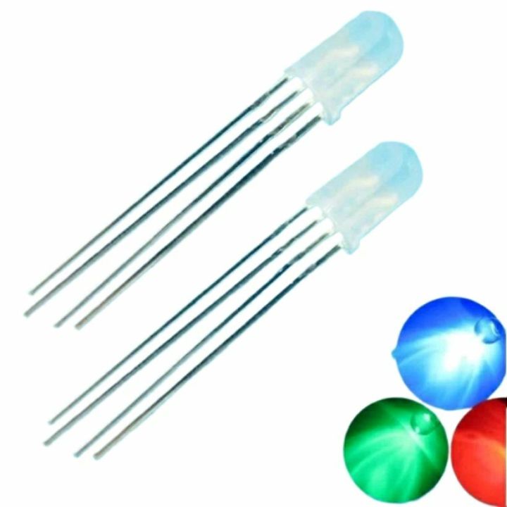 30pcs 4 pin 5mm RGB LED Light Tri-color common cathode | Daraz.pk