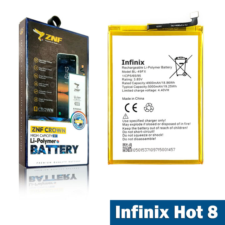 Infinix Hot 8 High Capacity BL-49FX – Original ZNF 5000mAh Battery For ...