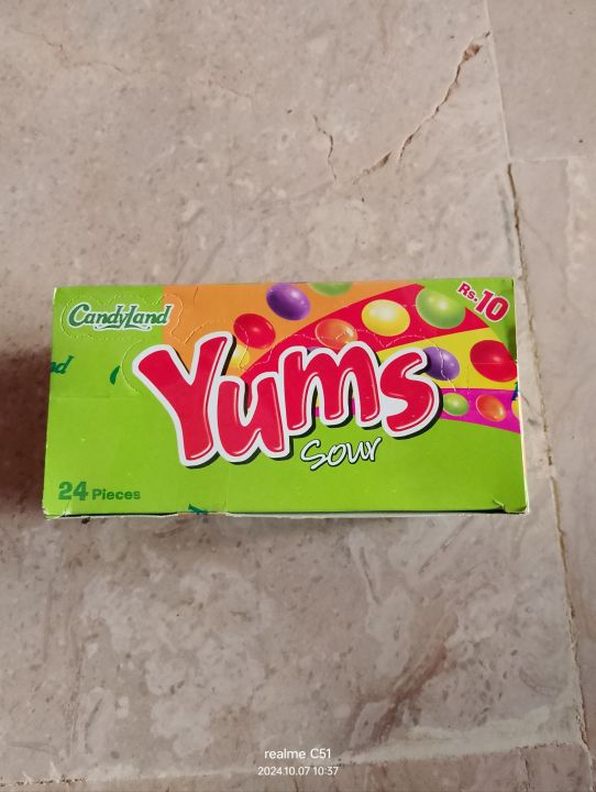Original Yums Sour (Pack Of Big 24 Pieces ) / Original CandyLand Yums ...