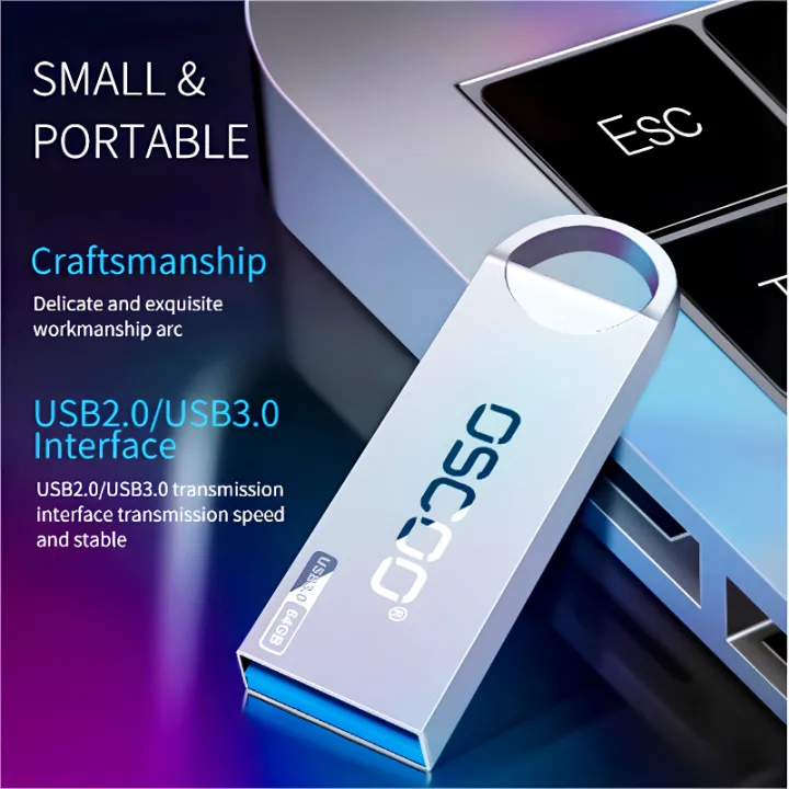 OSCOO OO2U-2 Metal USB 3.0 Flash Drive - 100% Original, 32/64/128GB ...