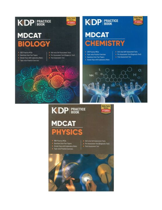 Kips MDCAT Biology Physics Chemistry Practice books 2025 Edition / Kio MDCAT Practice 4th ...