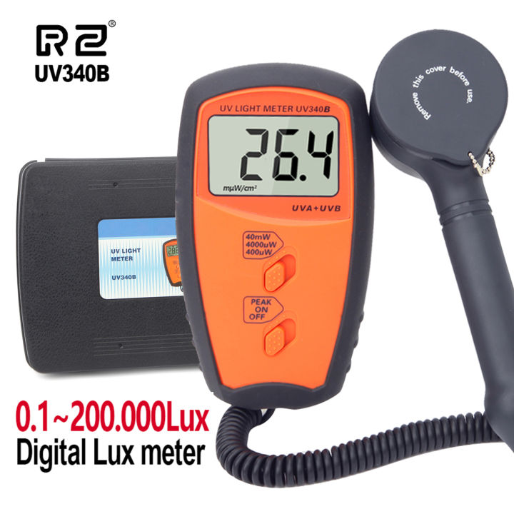 Digital UV Light Meter UVA UVB Intensity Measure Tester Luxmeter ...