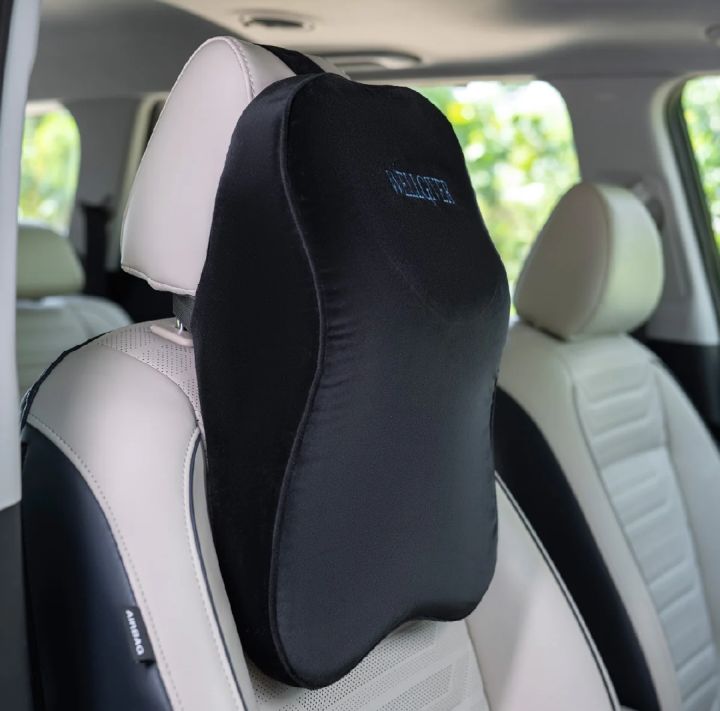 PU Leather Car Neck Pillow 3D Memory Foam Headrest Car Seat Neck Pillow ...