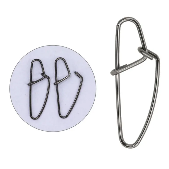 DNDYUJU 50pcs Fishing Snap Stainless Steel Saltwater Fishing Hook Lure ...