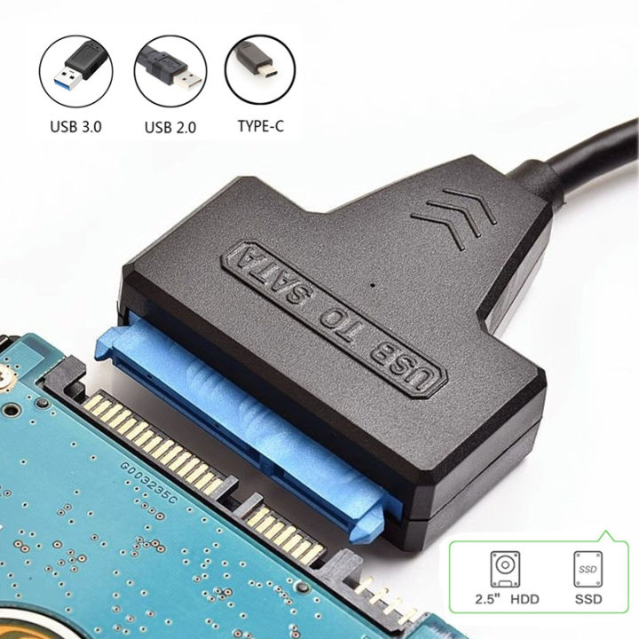 SATA to USB 3.0/2.0/Type-C Cable Up to 6 Gbps for 2.5 Inch External HDD ...