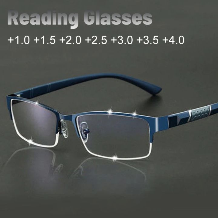 Anti-radiation Reading Glasses Men Half Frame Presbyopia Eyewear TR90 ...