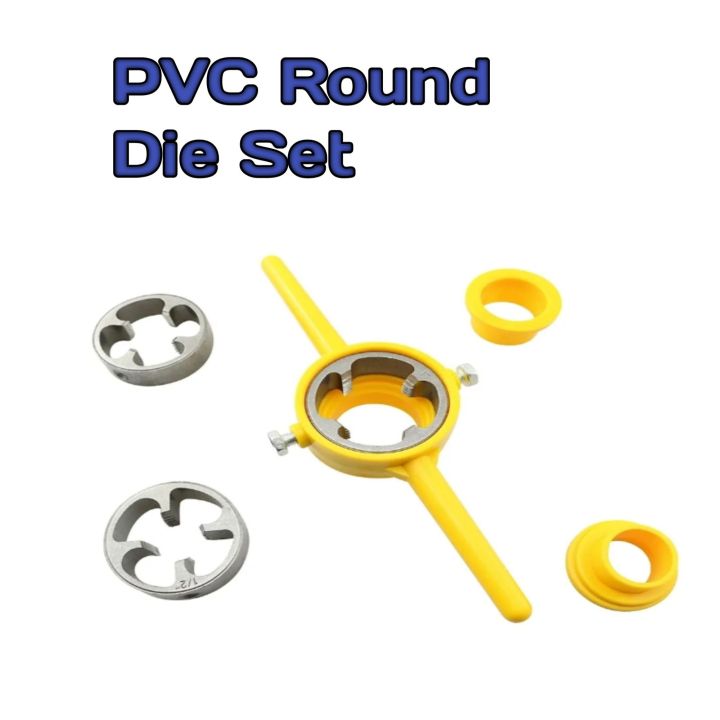 PVC Thread Maker TAODAN 1Set NPT Round Die Set Pipe Threader Plumbing ...