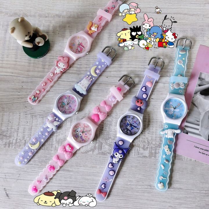 Sanrio Kuromi Cartoon Kids Watch Cute Design Battery Operated Analog ...