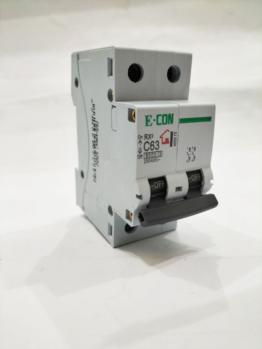 E.CON Miniature Circuit Breaker | Single Pole 10A, 16A, 20A, and In Double Pole 63A Options, 230 ...