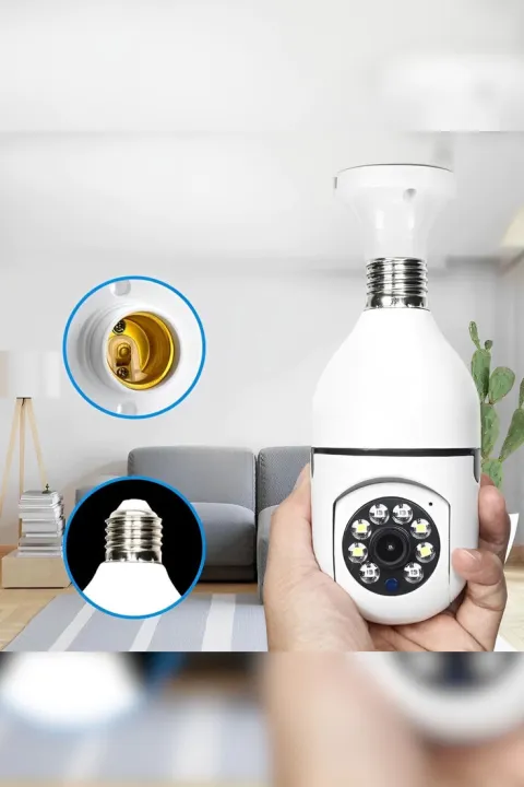Quick Fix Home | WiFi Bulb Camera 1080P HD |360° PTZ Rotation | IP ...