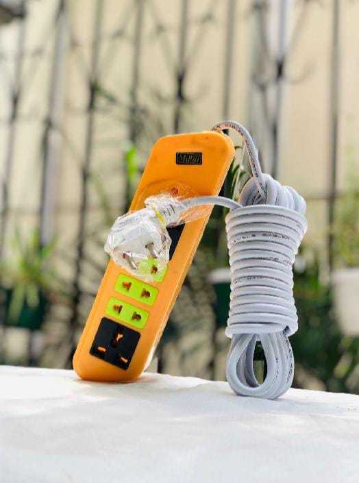 Extension Board with 8 Sockets (6 simple + 2 universal sockets) with 5 ...