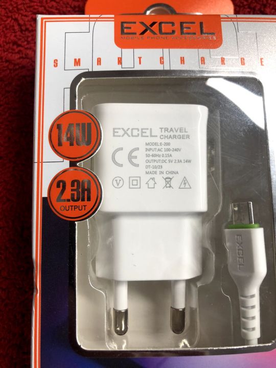Excel Fast Charger Travel Charger Travel Adapter Fast Charging (14w ...