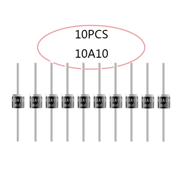 10PCS 10A10 Rectifier Diode 10A 1000V Schottky Axial Switching Doorbell ...
