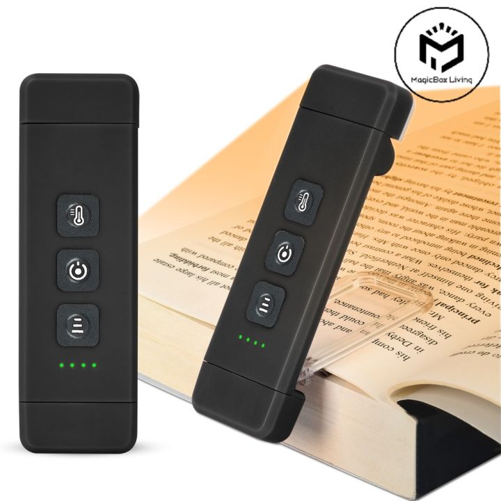 Clip-on Bookmark Book Light With Timer USB Rechargeable Reading Light ...