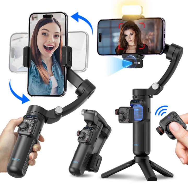 Handheld 3-Axis Gimbal Stabilizer for iPhone & Android, Anti-Shake ...
