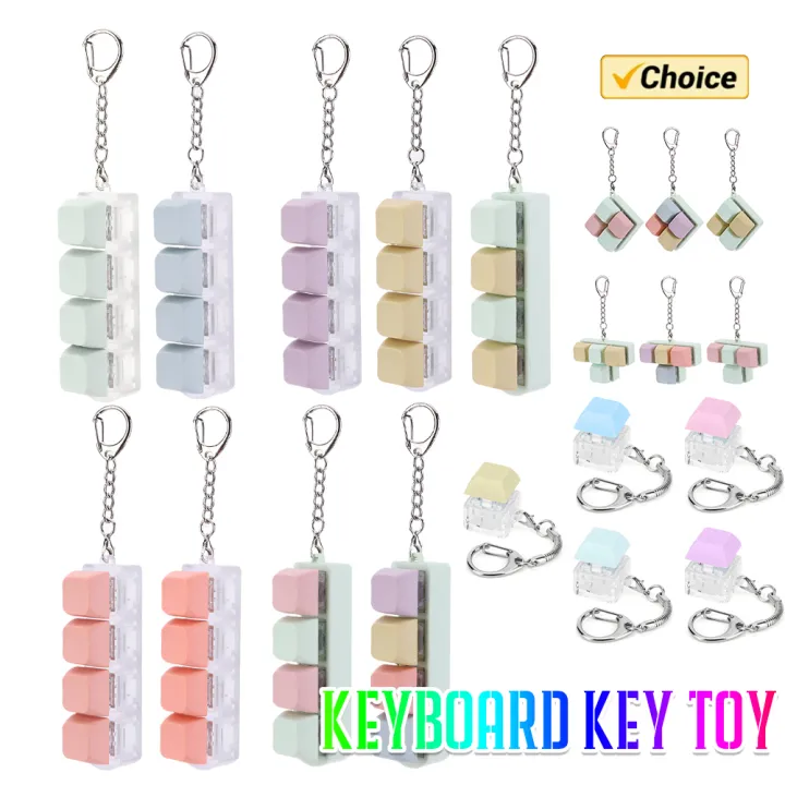 Keyboard Key Toy Party Stress Relief DIY Fidget Button Keycap Fidget ...
