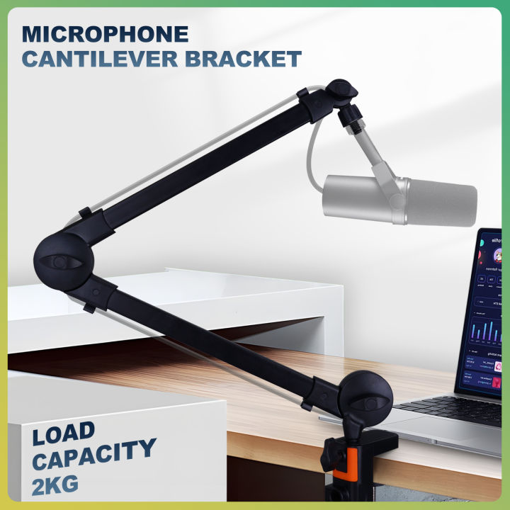 Heavy-Duty Microphone Desk Arm Stand All-in-One Kit, with Adjustable ...