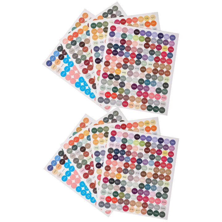 4pcs/set color number sticker Diamond painting label sticker diamond ...